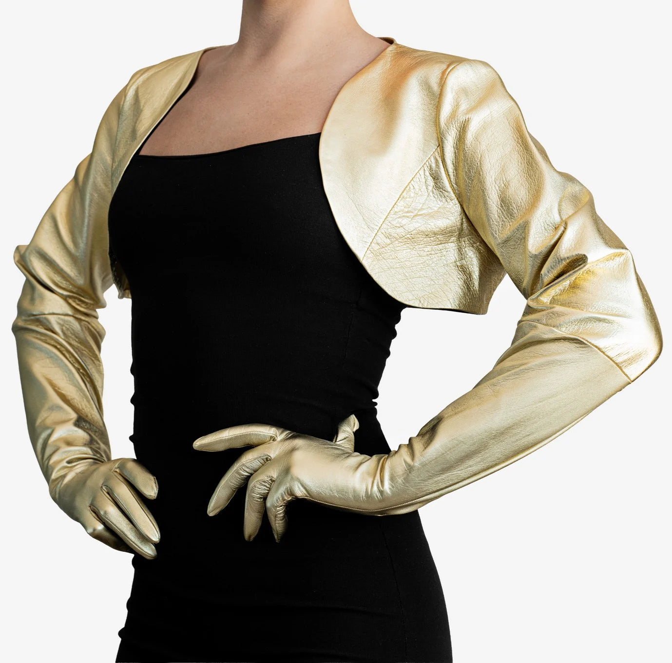 One-Piece Long Leather Bolero Gloves | Made-to-Measure | Parisi ...